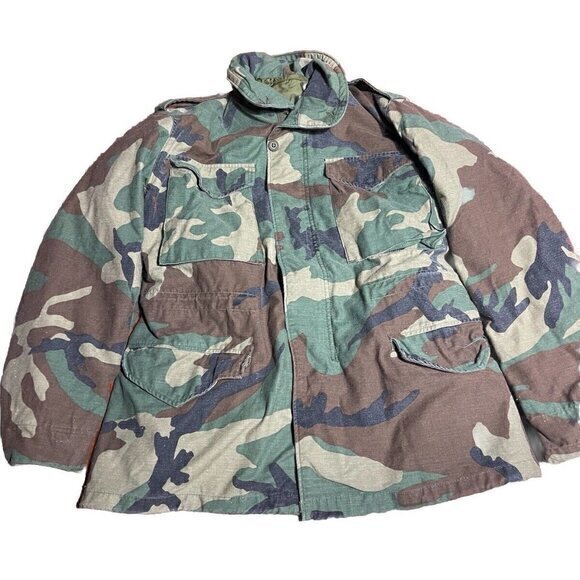US Army | Jackets & Coats | Us Army Military Field Jacket Coat Woodland ...